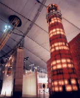 The Beuys gallery on the left and a tower installation called "Manpower ...